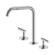 Mecca Lever Basin Set Edge Spout Matte Black